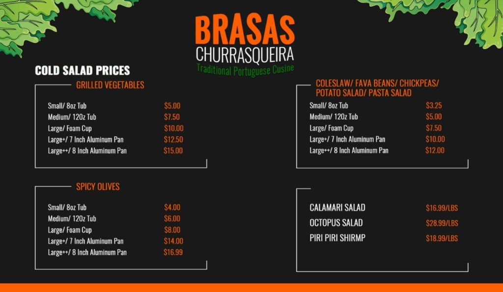 Take Out Menu – Brasas Churrasqueira Rotisserie & Grill